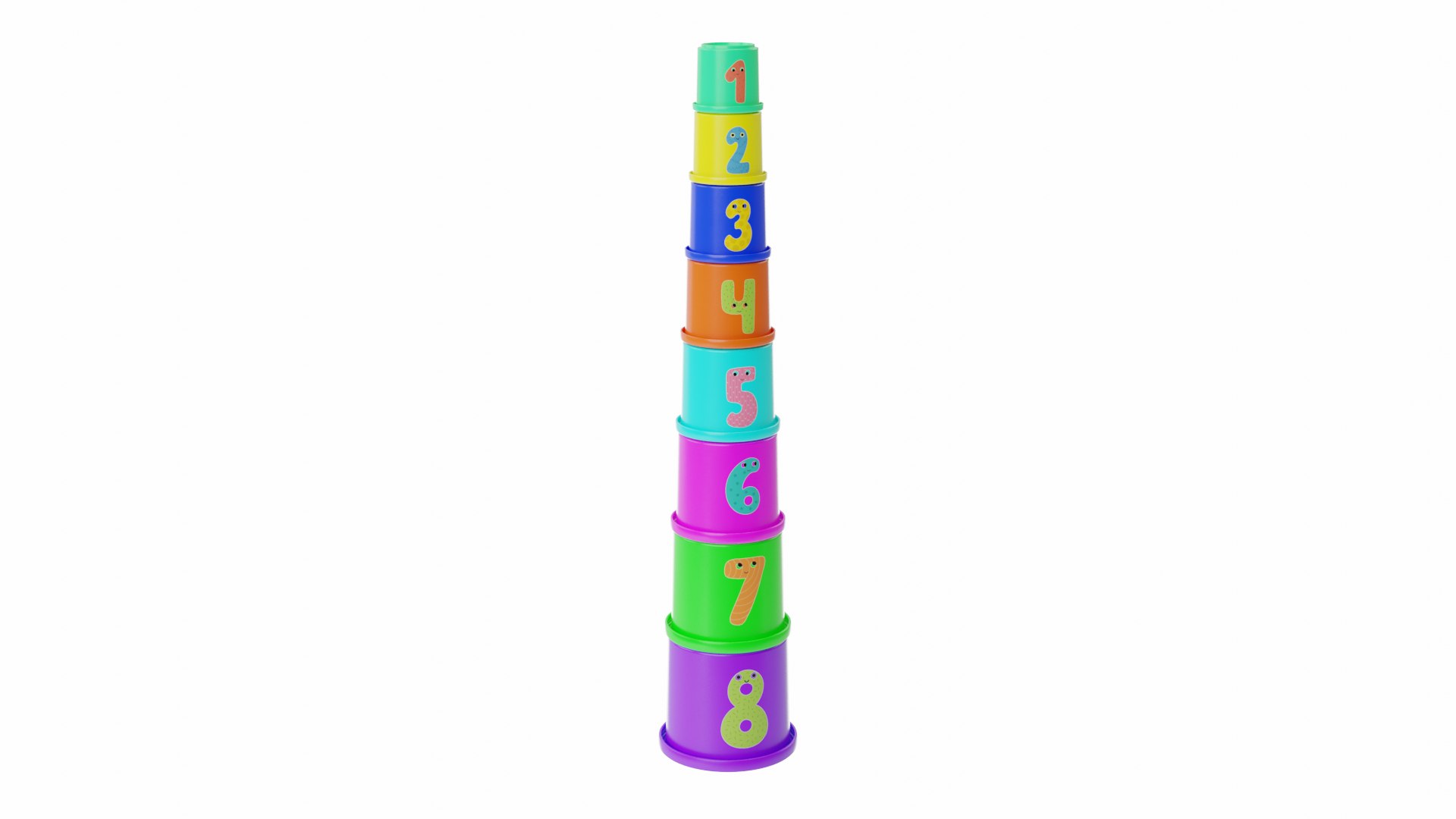3D Stacking Cups Toy - TurboSquid 2271813