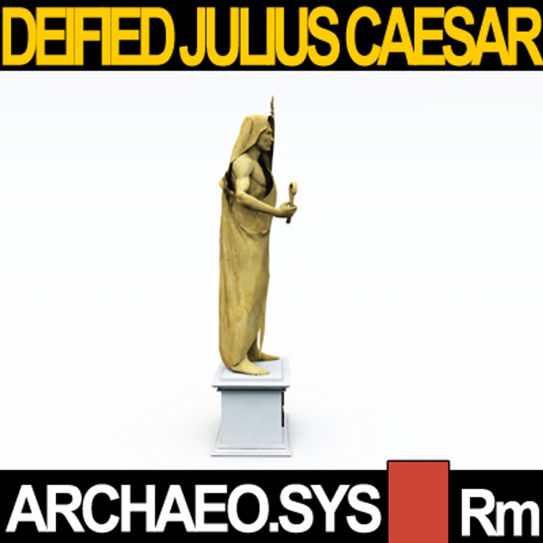 Gilded Statue Deified Julius 3d 3ds
