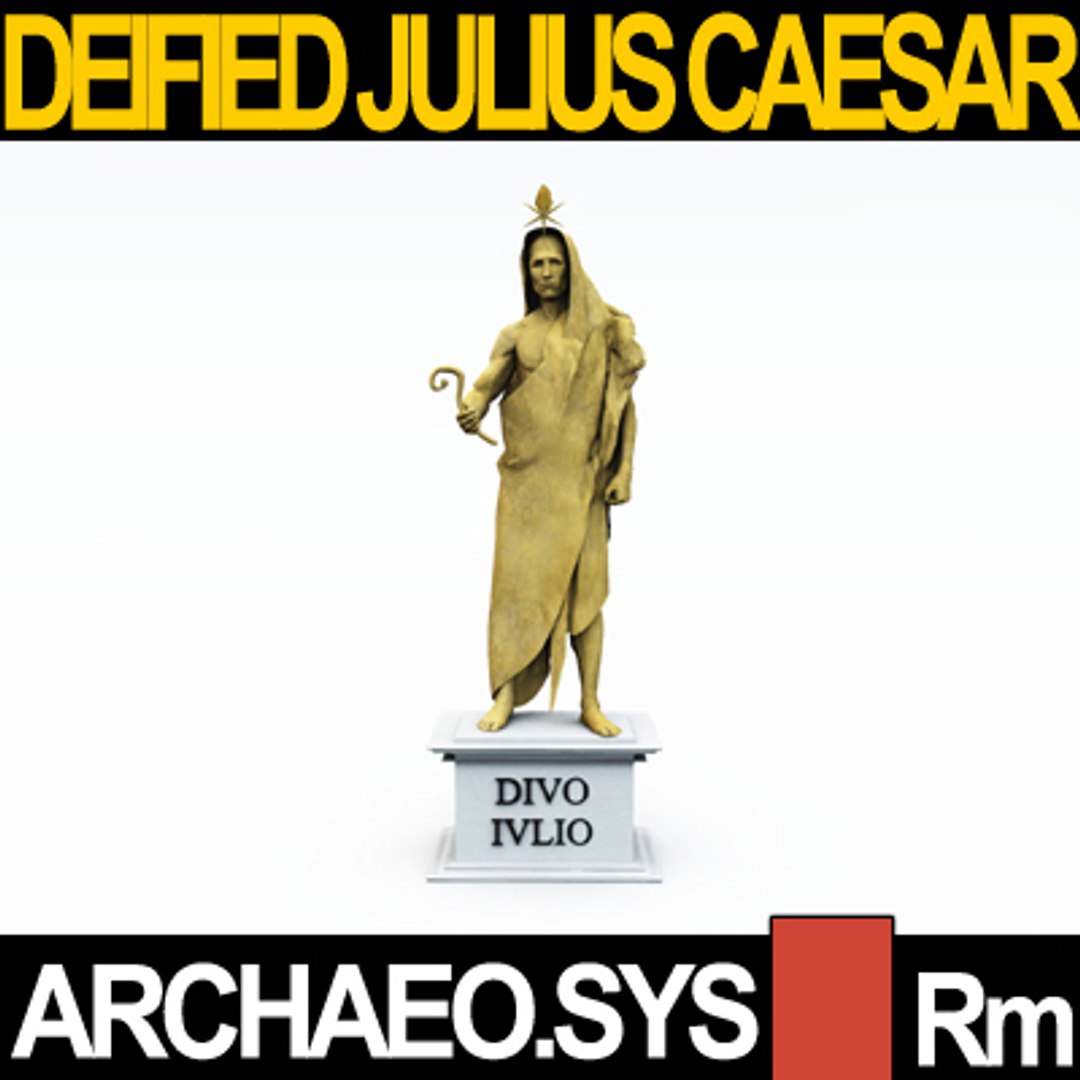 Gilded Statue Deified Julius 3d 3ds