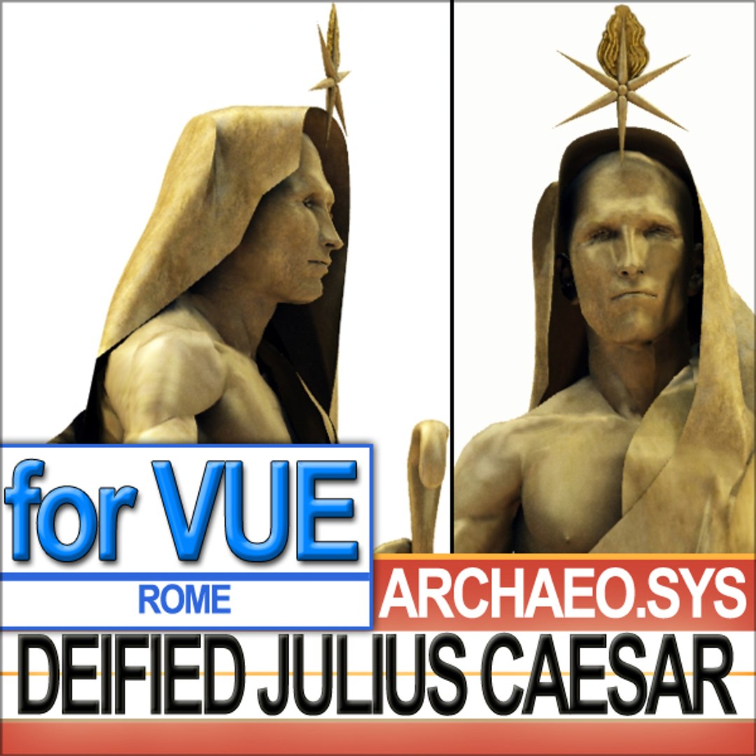 Gilded Statue Deified Julius 3d 3ds