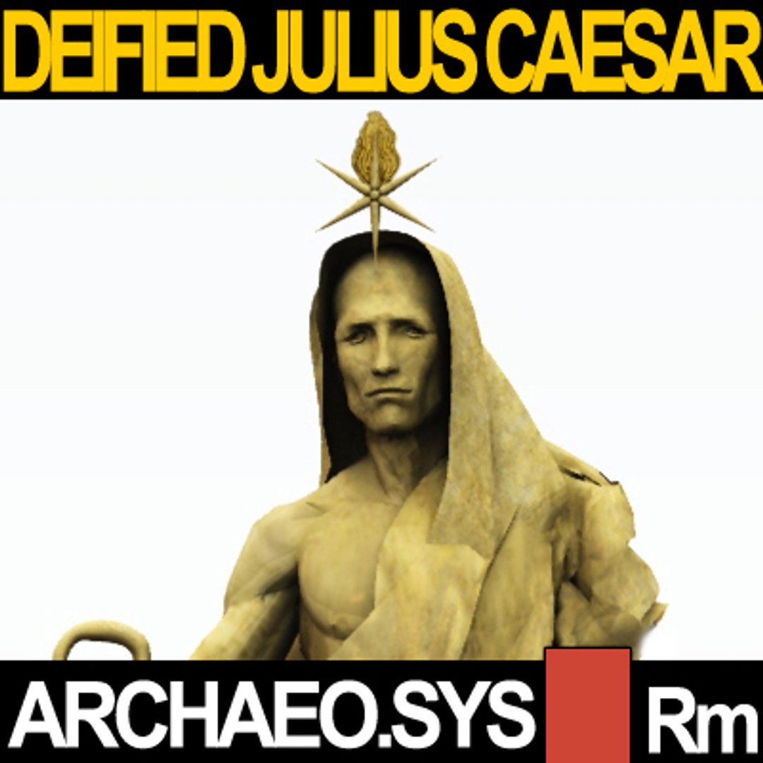 Gilded Statue Deified Julius 3d 3ds