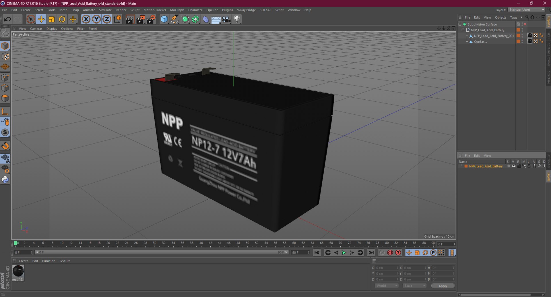 3D NPP Lead Acid Battery - TurboSquid 2238336