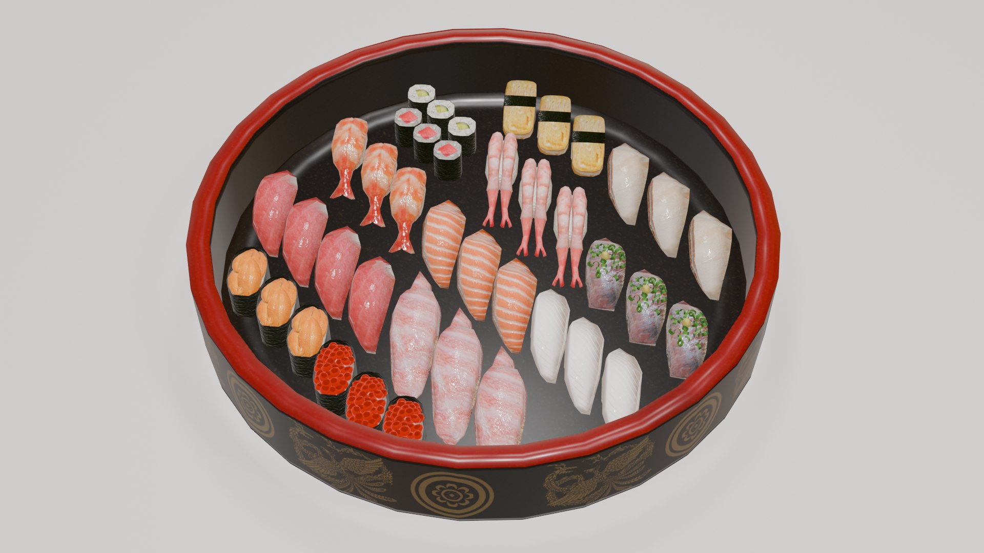 Premium Sushi Model Asset Low-poly 3D Model 3D Model - TurboSquid 2335259
