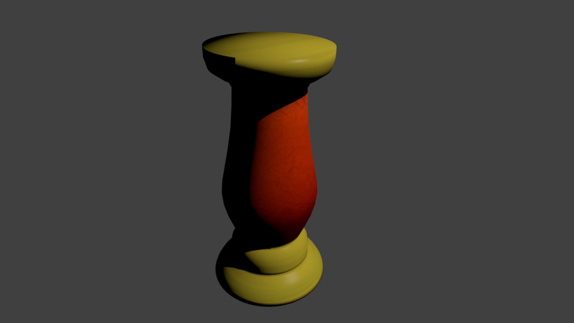 3d red pillar model