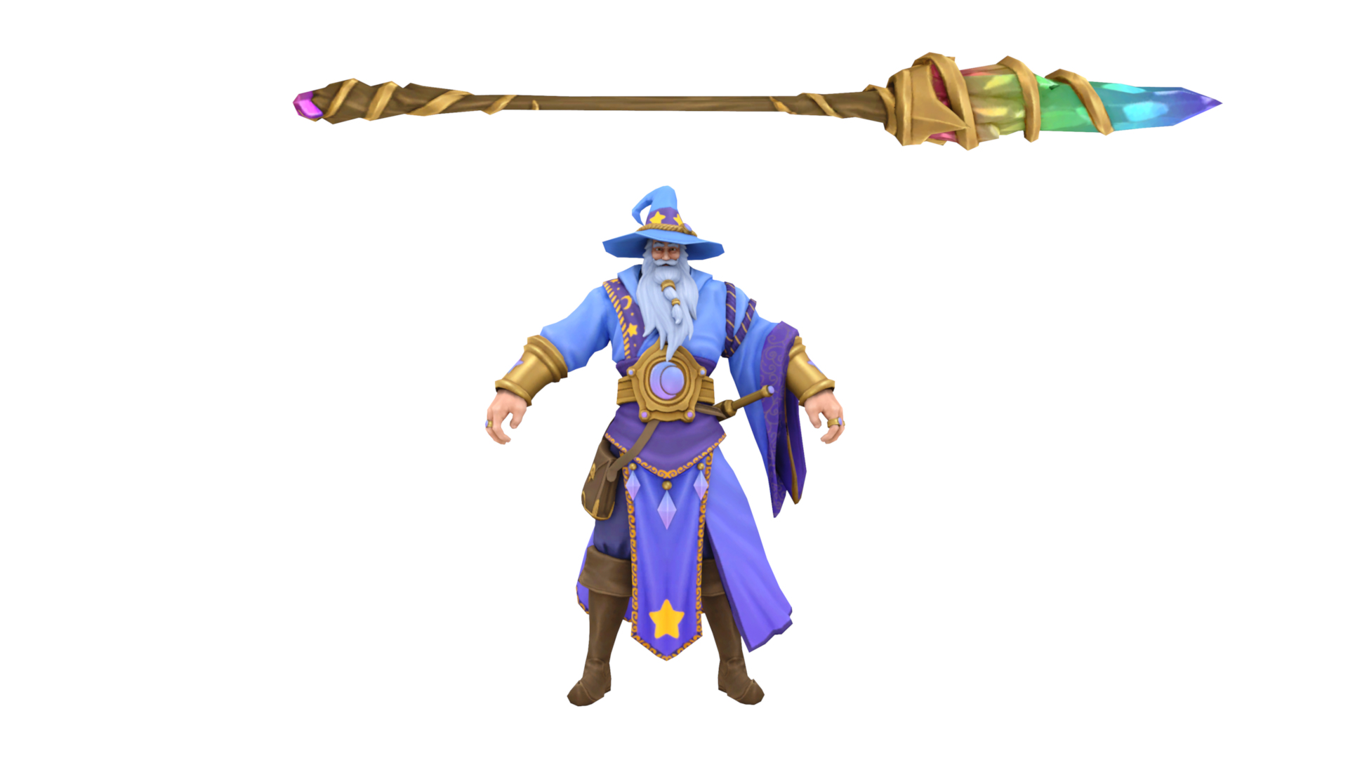 3D Wizard Holding Sword Low-poly 3D Model - TurboSquid 2161806