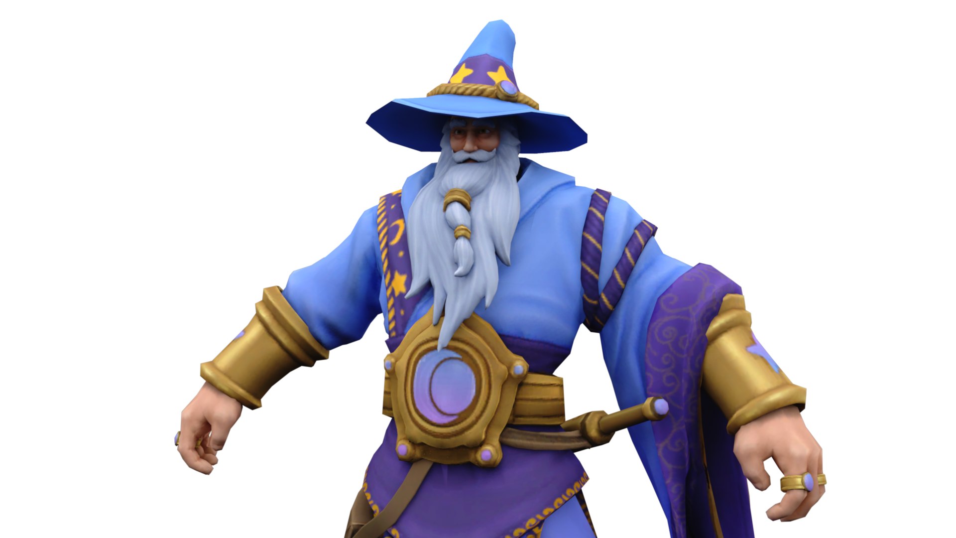 3D Wizard Holding Sword Low-poly 3D Model - TurboSquid 2161806