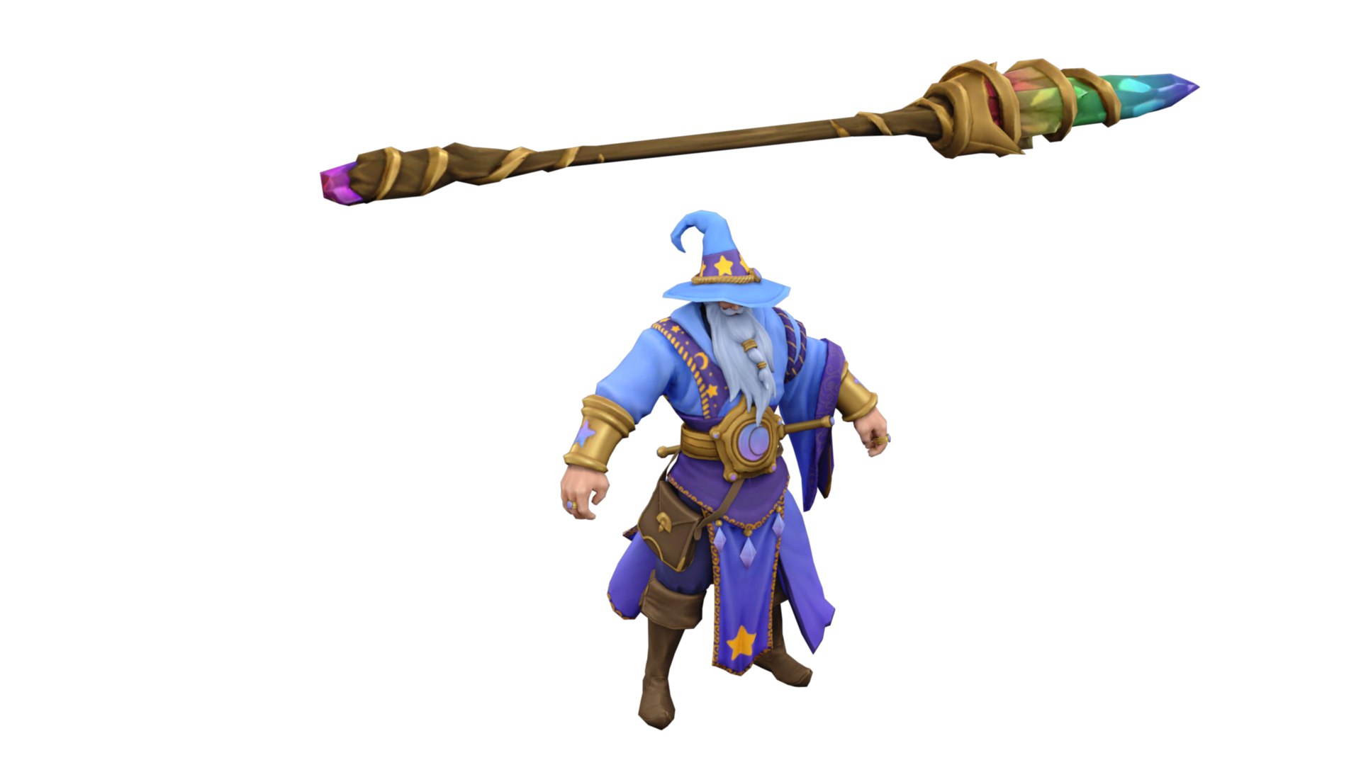 3D Wizard Holding Sword Low-poly 3D Model - TurboSquid 2161806