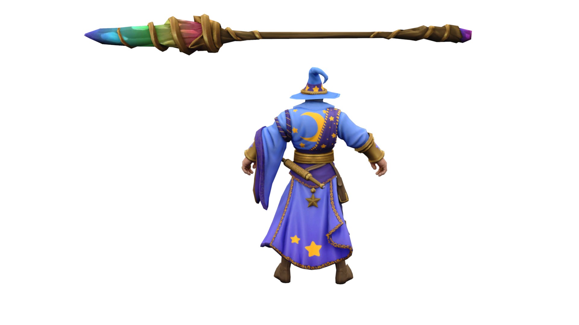 3D Wizard Holding Sword Low-poly 3D Model - TurboSquid 2161806