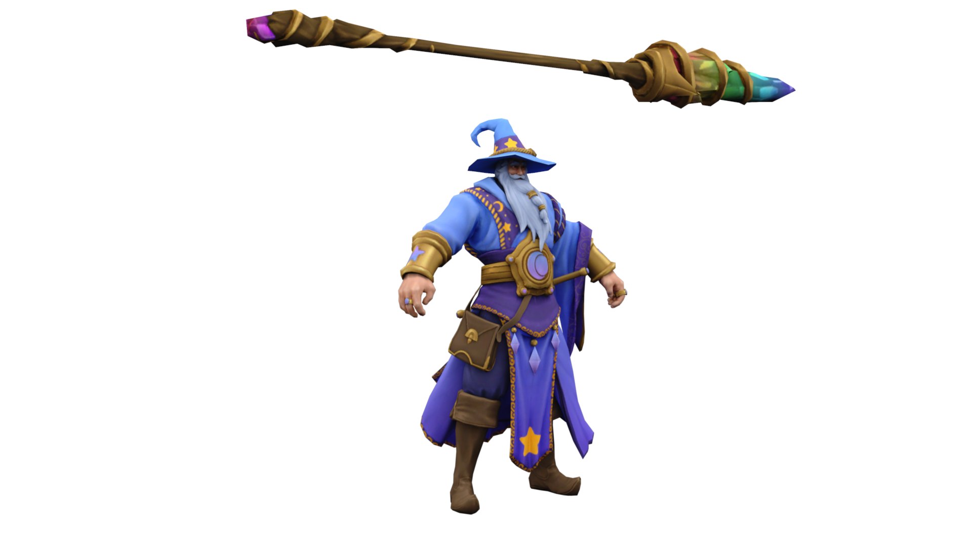 3D Wizard Holding Sword Low-poly 3D Model - TurboSquid 2161806