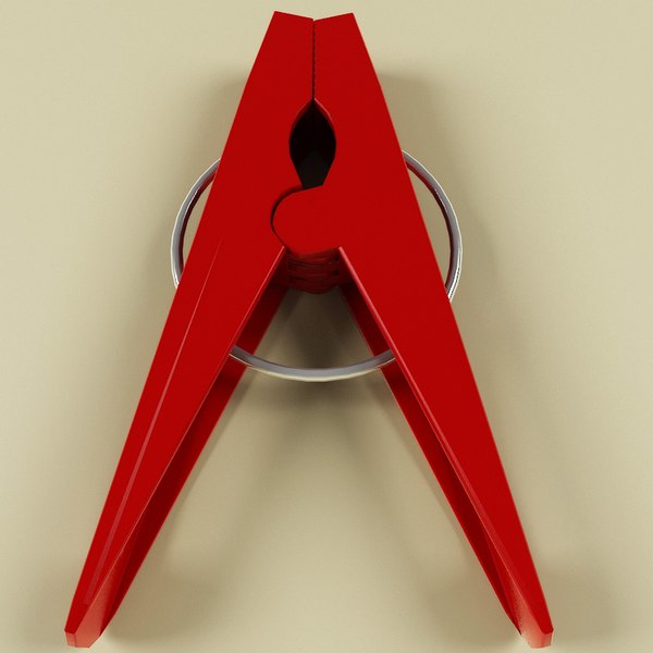 3d model clothespin modelled