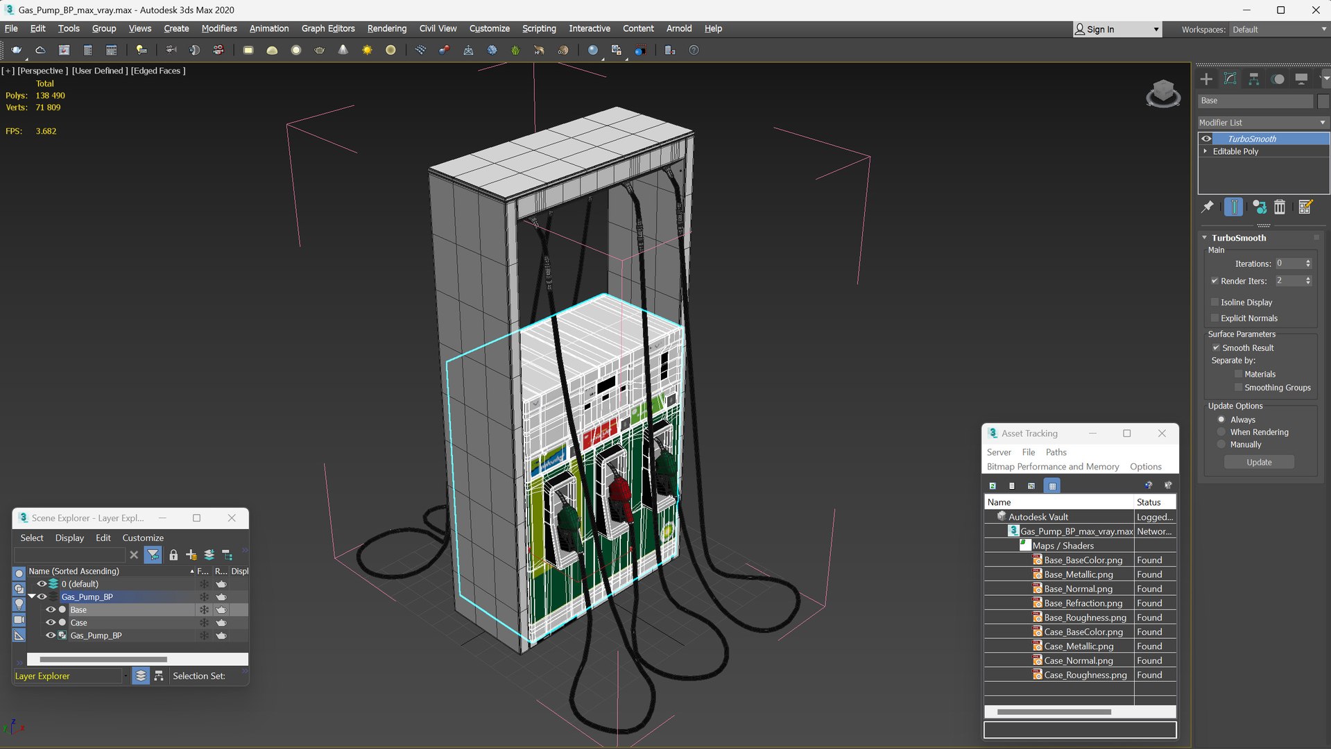 Gas Pump BP Model - TurboSquid 2277621