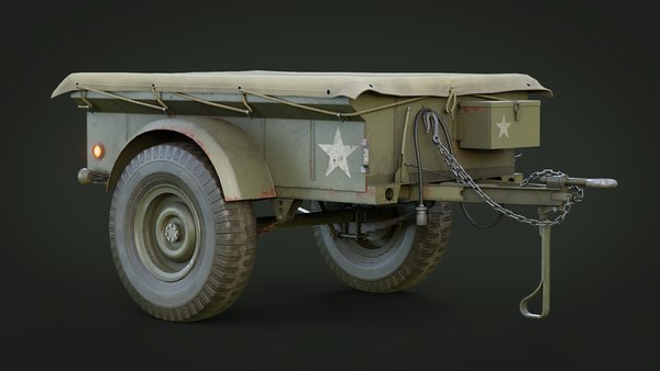 3D model Rigged M100 Trailer GameReady LODs - TurboSquid 1780103