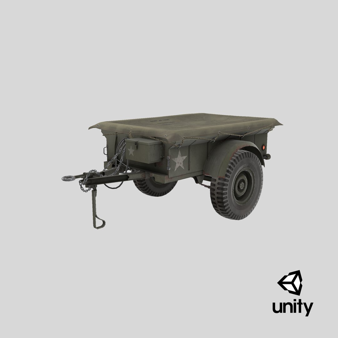 3D Model Rigged M100 Trailer GameReady LODs - TurboSquid 1780103