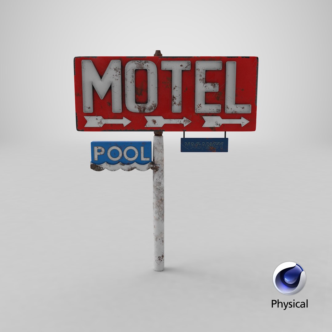 3D Motel Sign Model - TurboSquid 1275598