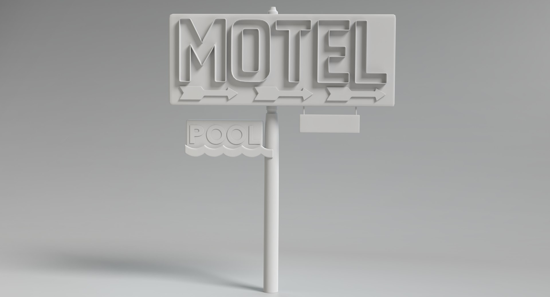 3D Motel Sign Model - TurboSquid 1275598