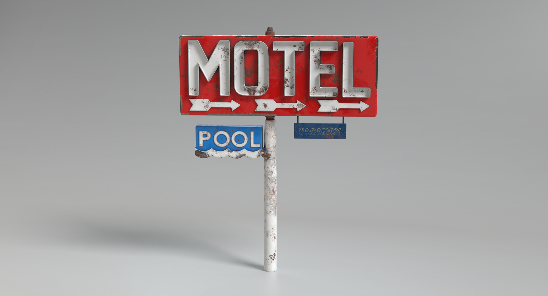 3D Motel Sign Model - TurboSquid 1275598