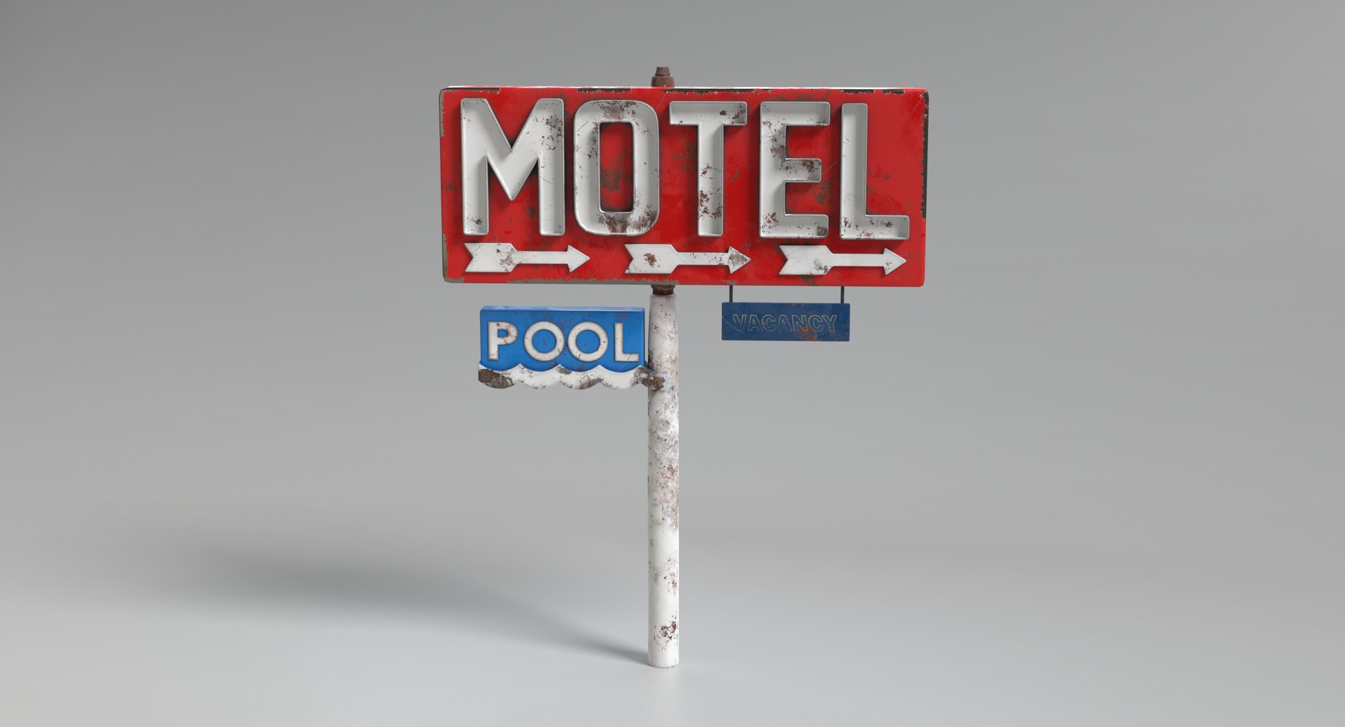 3D Motel Sign Model - TurboSquid 1275598