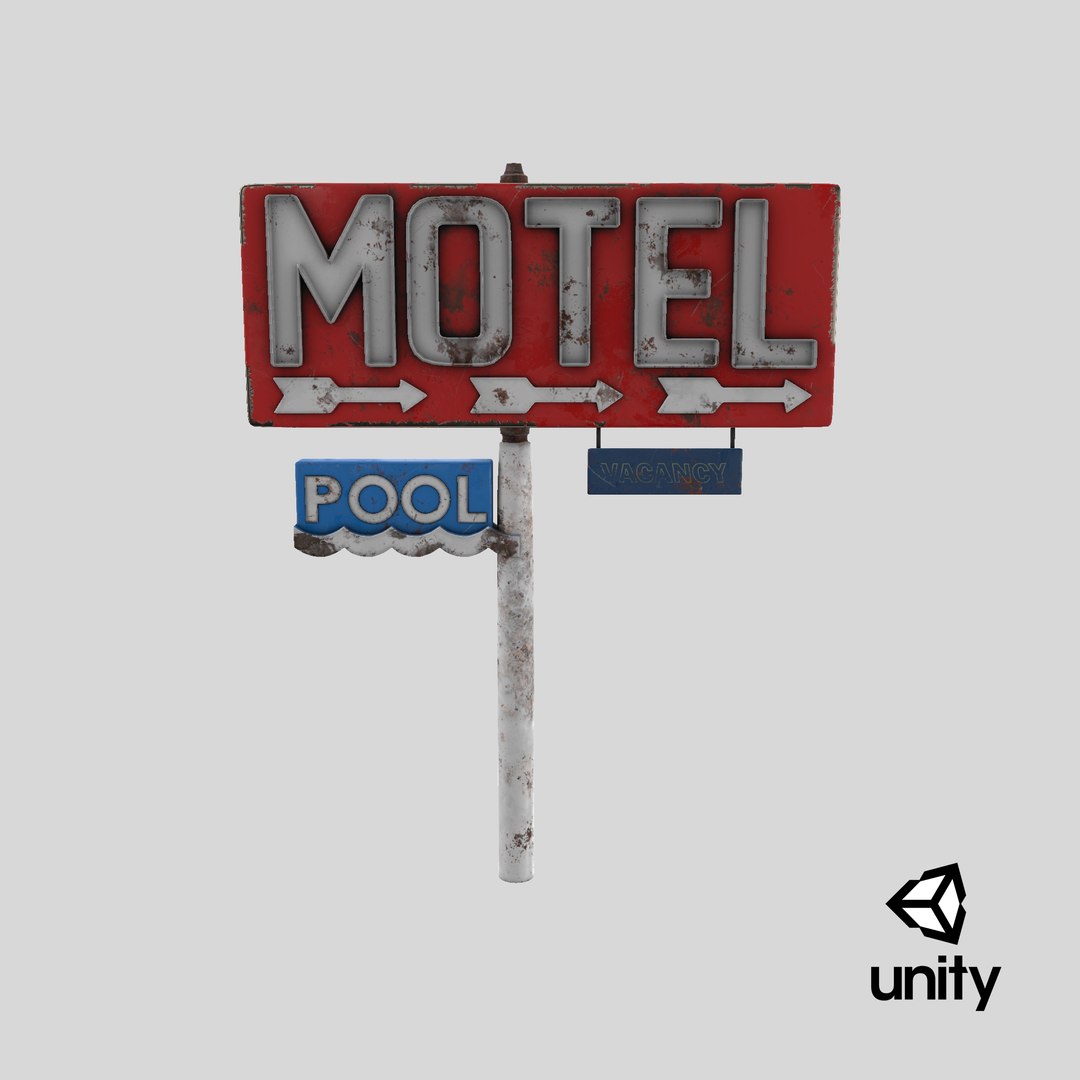 3D Motel Sign Model - TurboSquid 1275598