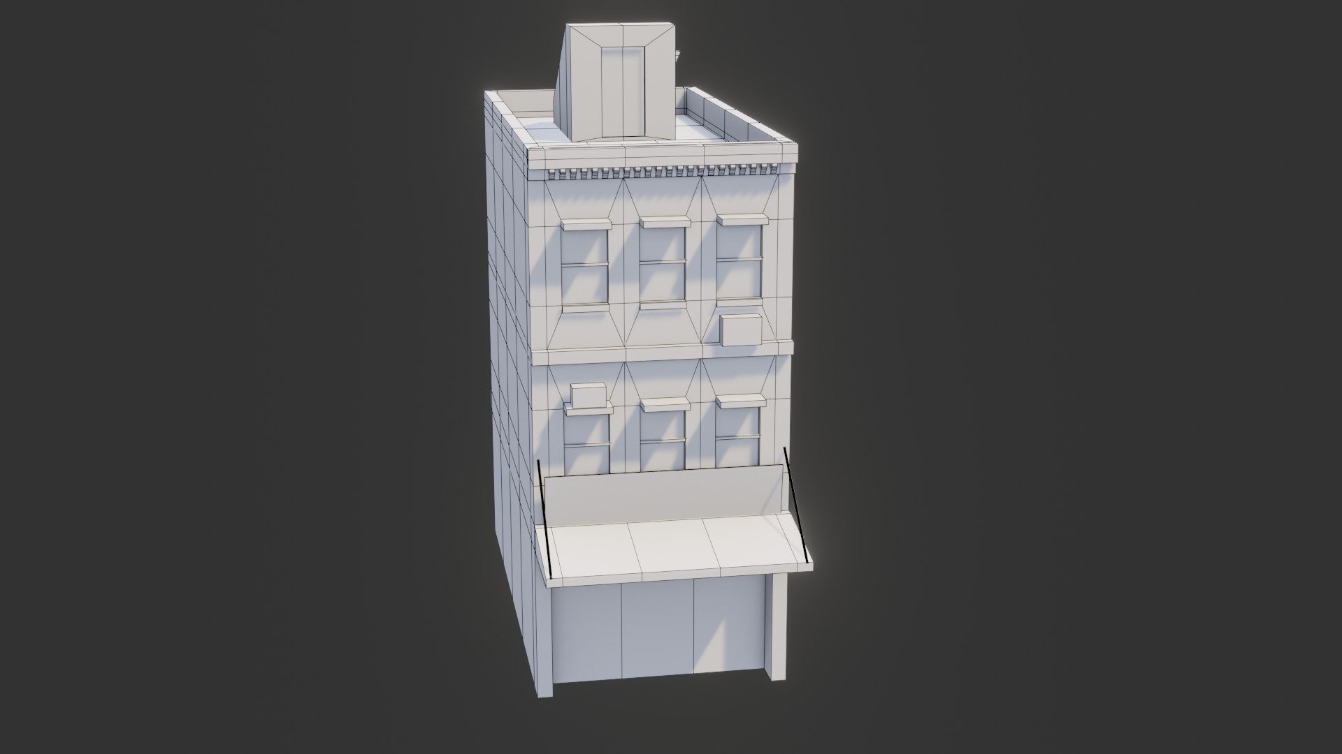 3D Commercial Building - Low Poly - Game Ready - PBR - TurboSquid 2102611