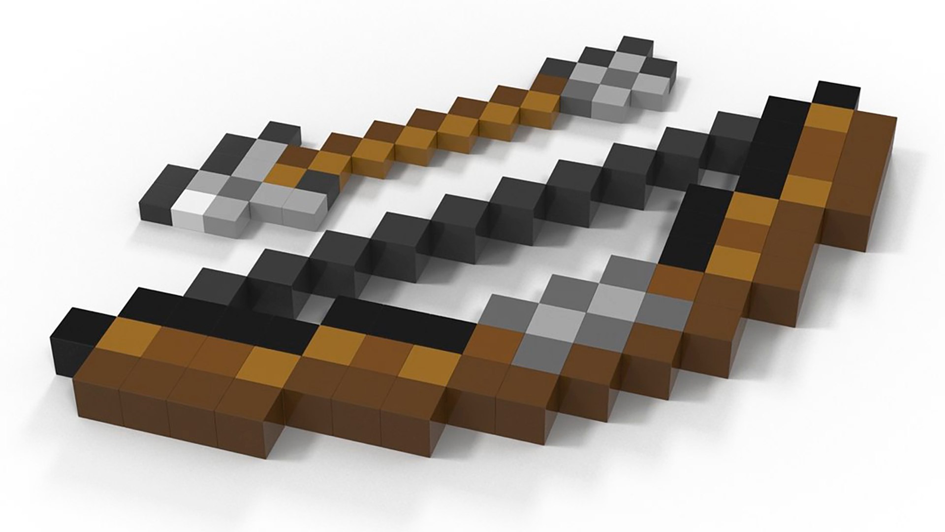 Minecraft Bow And Arrow 3D Model - TurboSquid 2292452