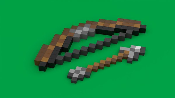 modelo 3d Arco y flecha de Minecraft - TurboSquid 2292452