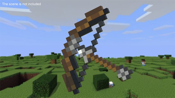 modelo 3d Arco y flecha de Minecraft - TurboSquid 2292452