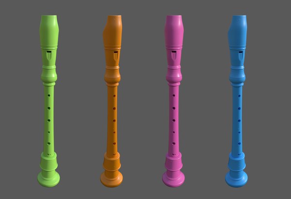 Golden recorder musical instrument 3D model - TurboSquid 1545377