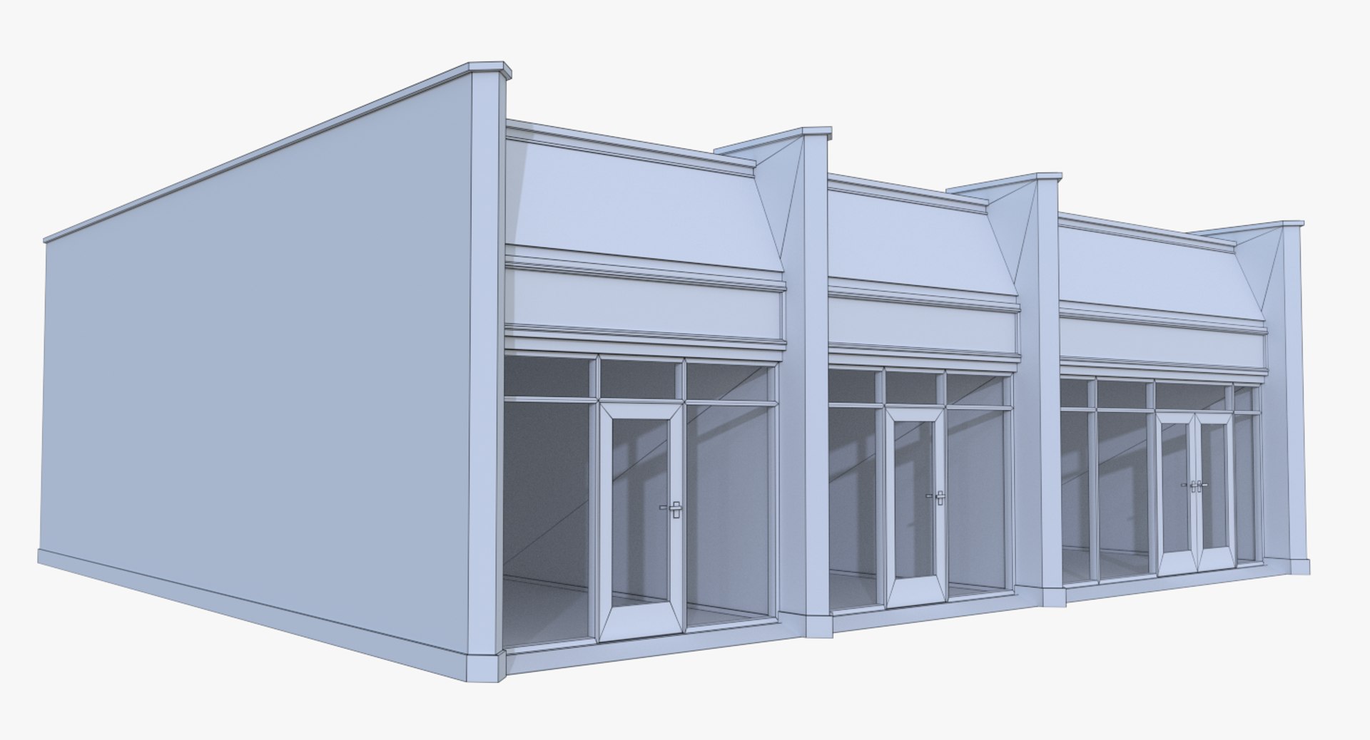 Strip Mall Store Unit Obj