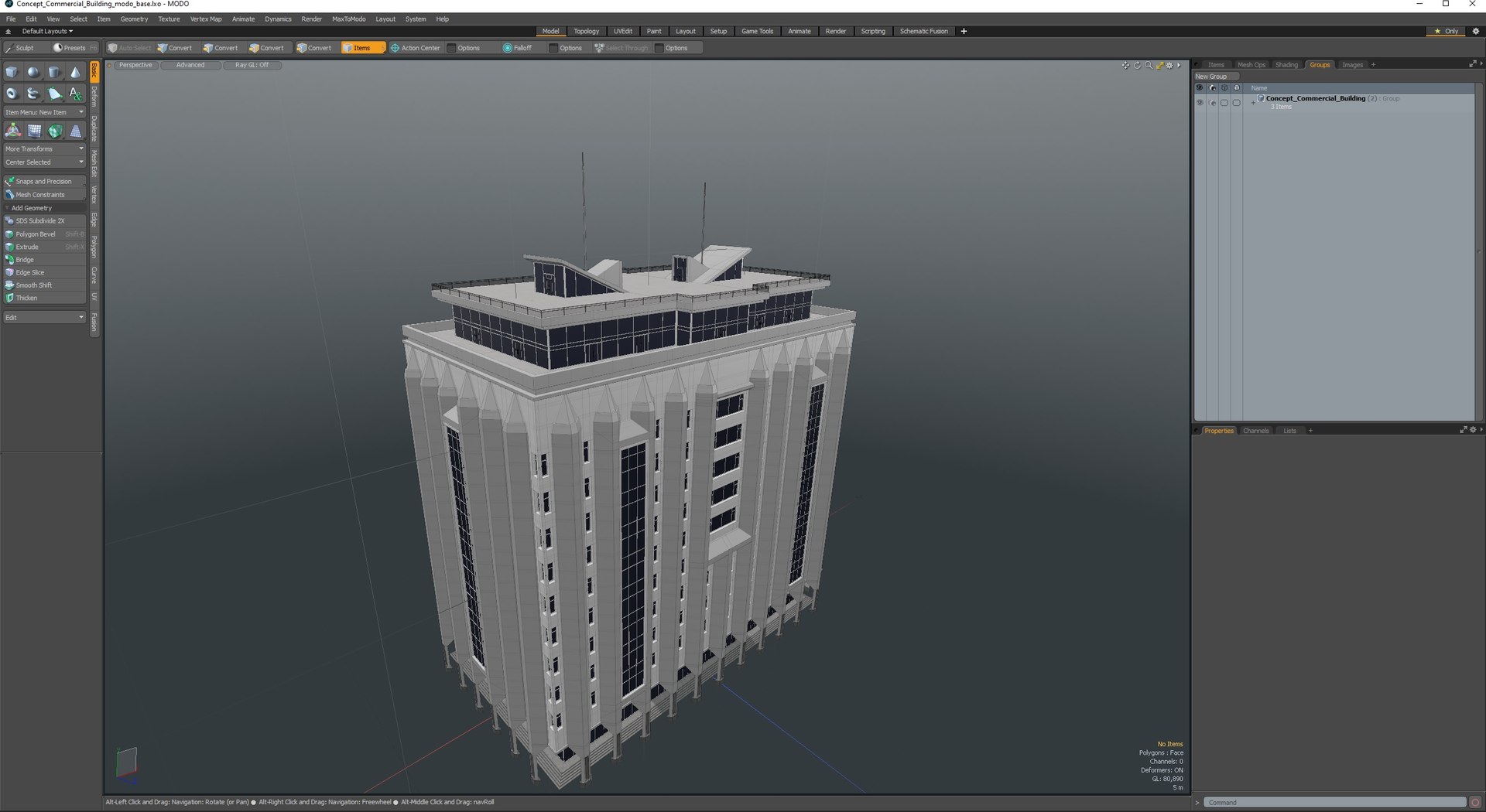 3D Concept Commercial Building - TurboSquid 2330120