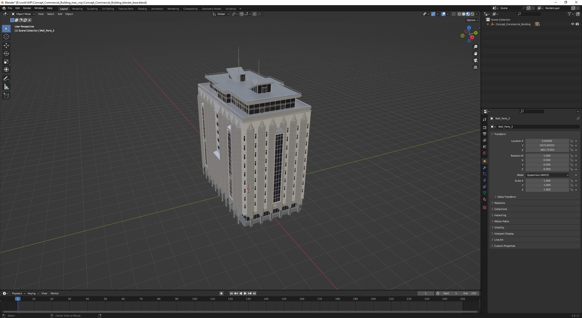 3D Concept Commercial Building - TurboSquid 2330120