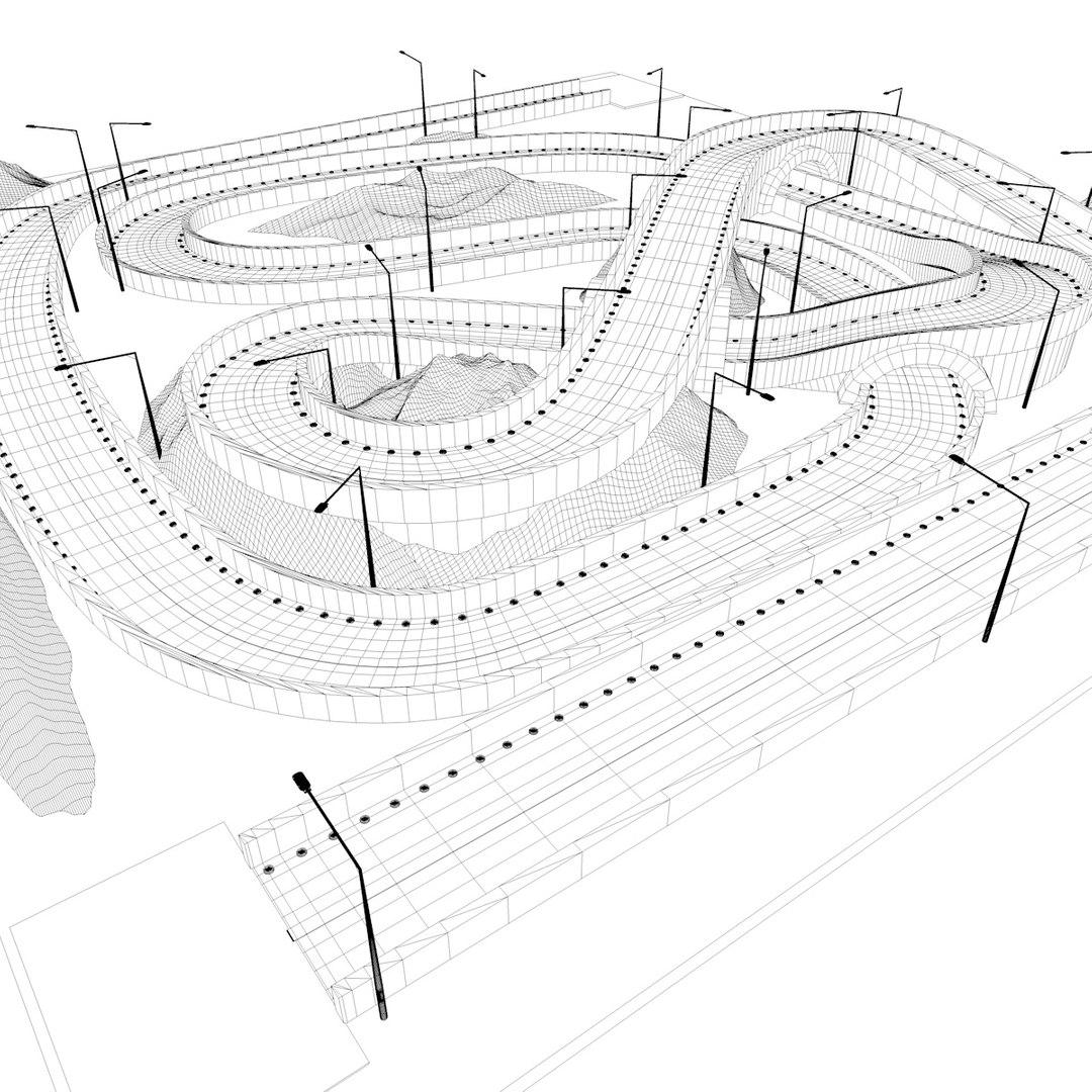 Racetrack Street Lights 3D Model - TurboSquid 1409137