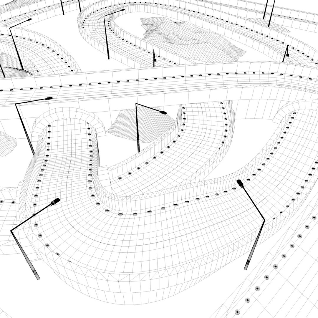 Racetrack Street Lights 3D Model - TurboSquid 1409137