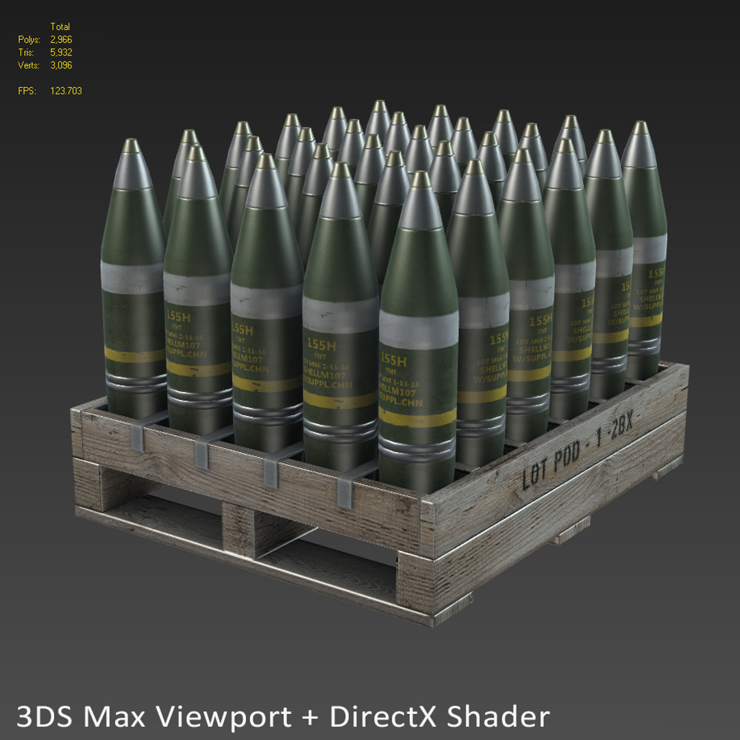 3dsmax artillery shells