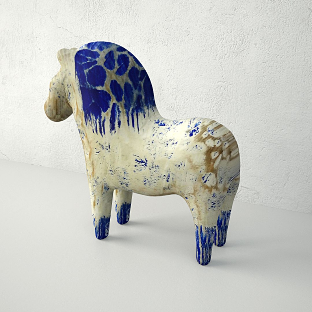 3D Swedish Dala Horse Model - TurboSquid 1202137
