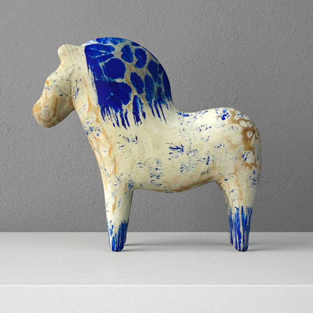 3D Swedish Dala Horse Model - TurboSquid 1202137