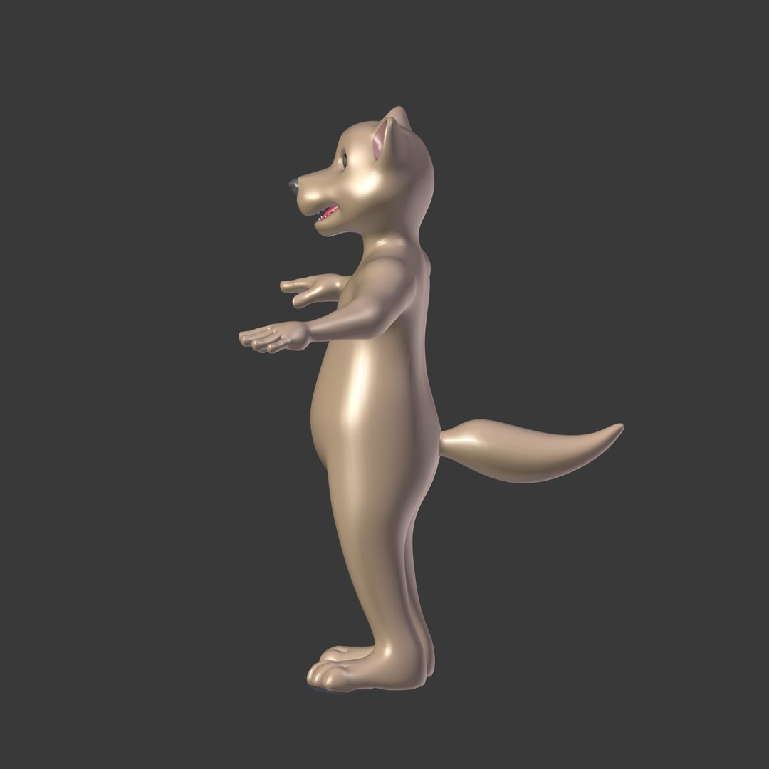 Cartoon Wolf 3d Model