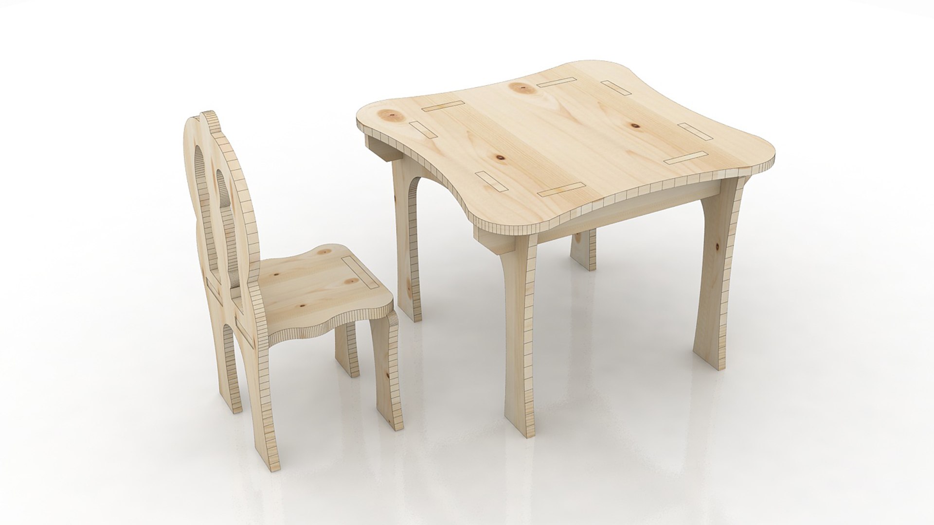 Table Chair Cnc 3D Model - TurboSquid 1678044