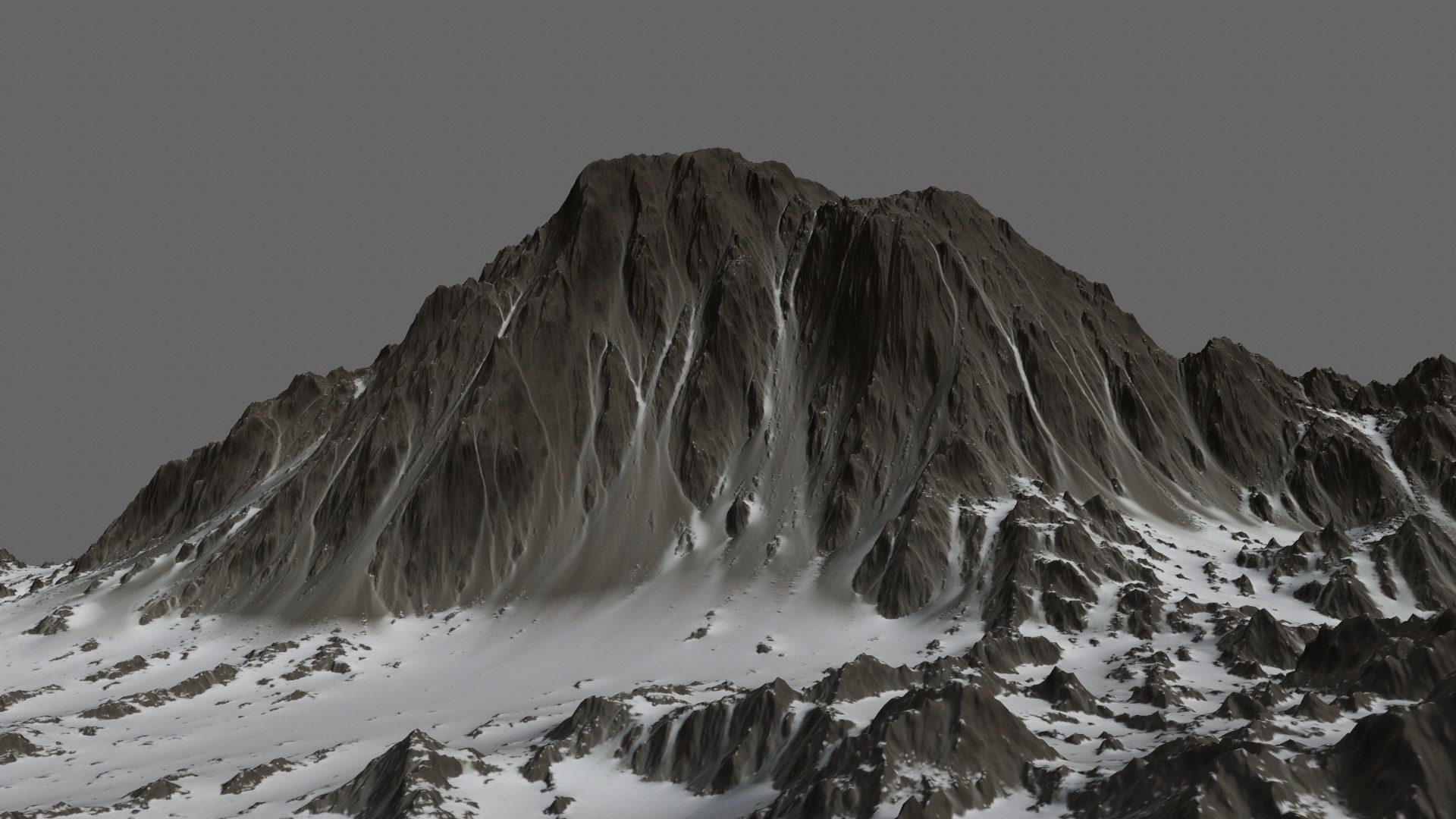 3D Snowy Mountain Model - TurboSquid 1805018
