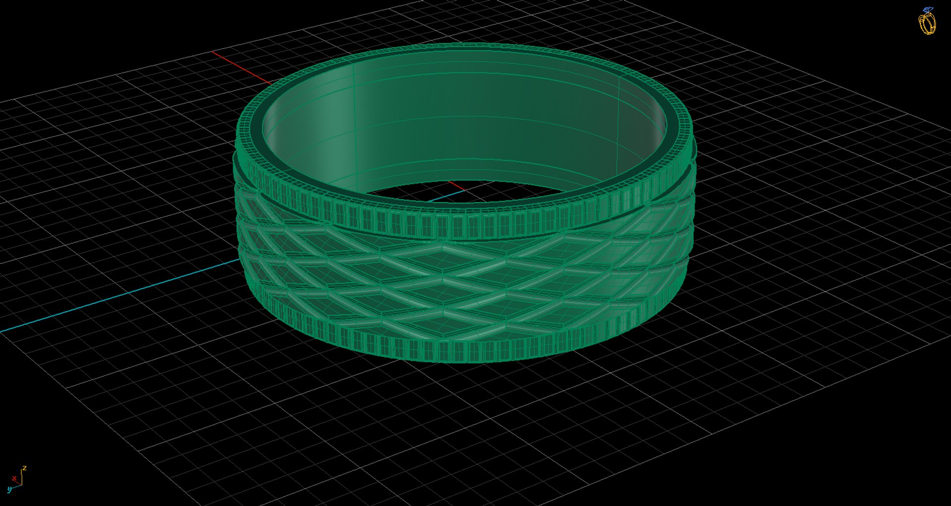 3D Ring with Romb Pattern model - TurboSquid 1842437