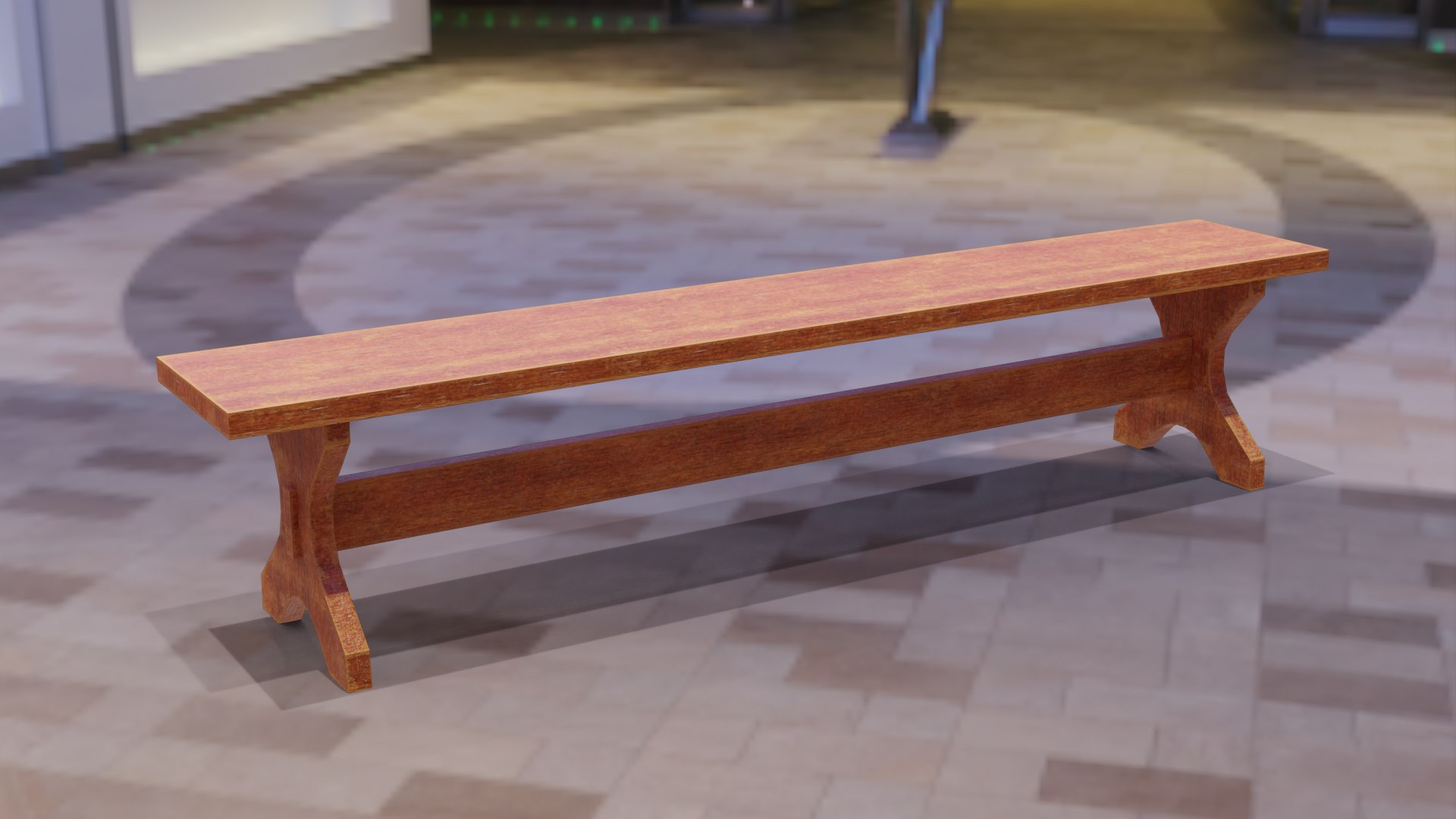 Game Ready Park Bench 3D Model - TurboSquid 1985728