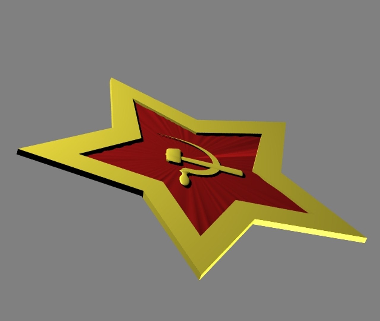 3d Soviet Star Model
