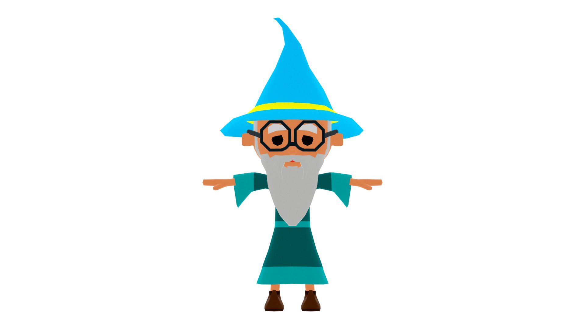 Wizard - OBJ - Low Poly Quad Model - TurboSquid 1785519