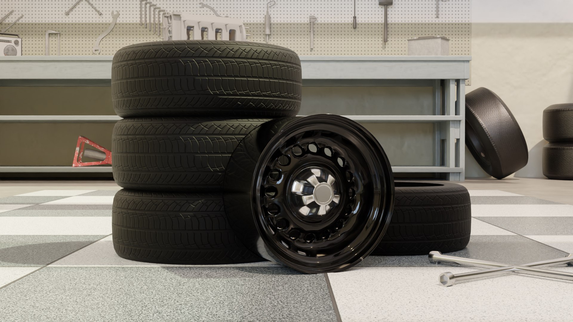 High-Performance Sport Car Wheel For Games Rendering 3D Model ...