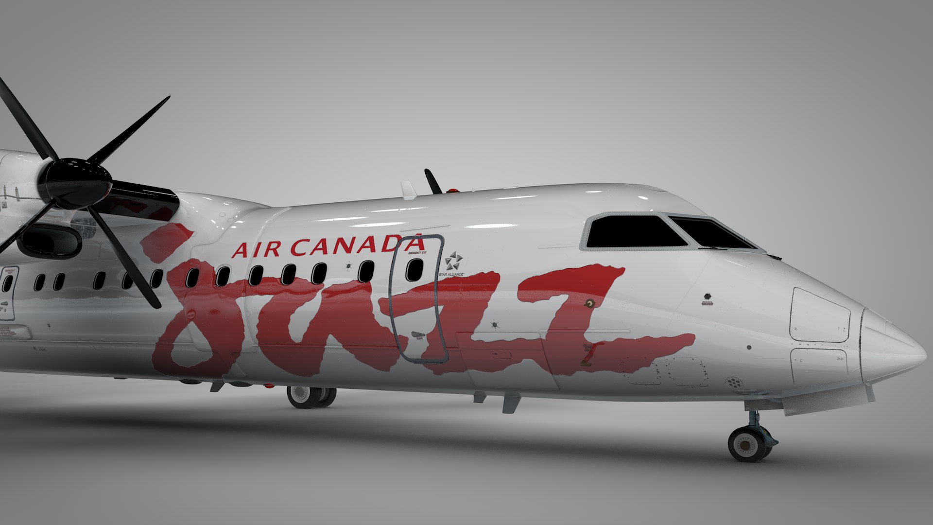 3D JAZZ AVIATION Bombardier De Havilland Canada DHC-8 Q300 Dash 8 L1644 ...