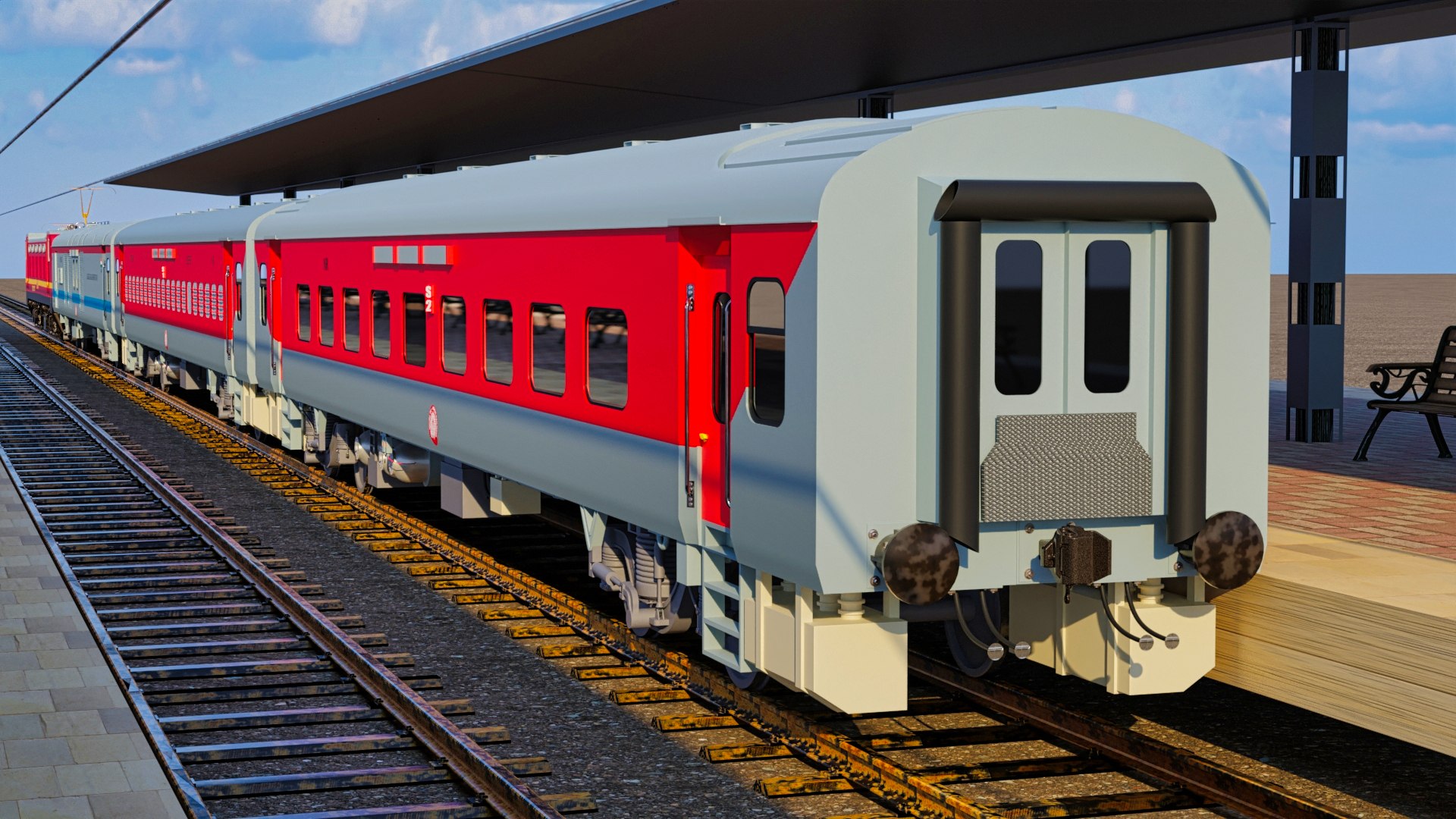 3D Indian Railways Train 3D Model 3D Model - TurboSquid 2257966