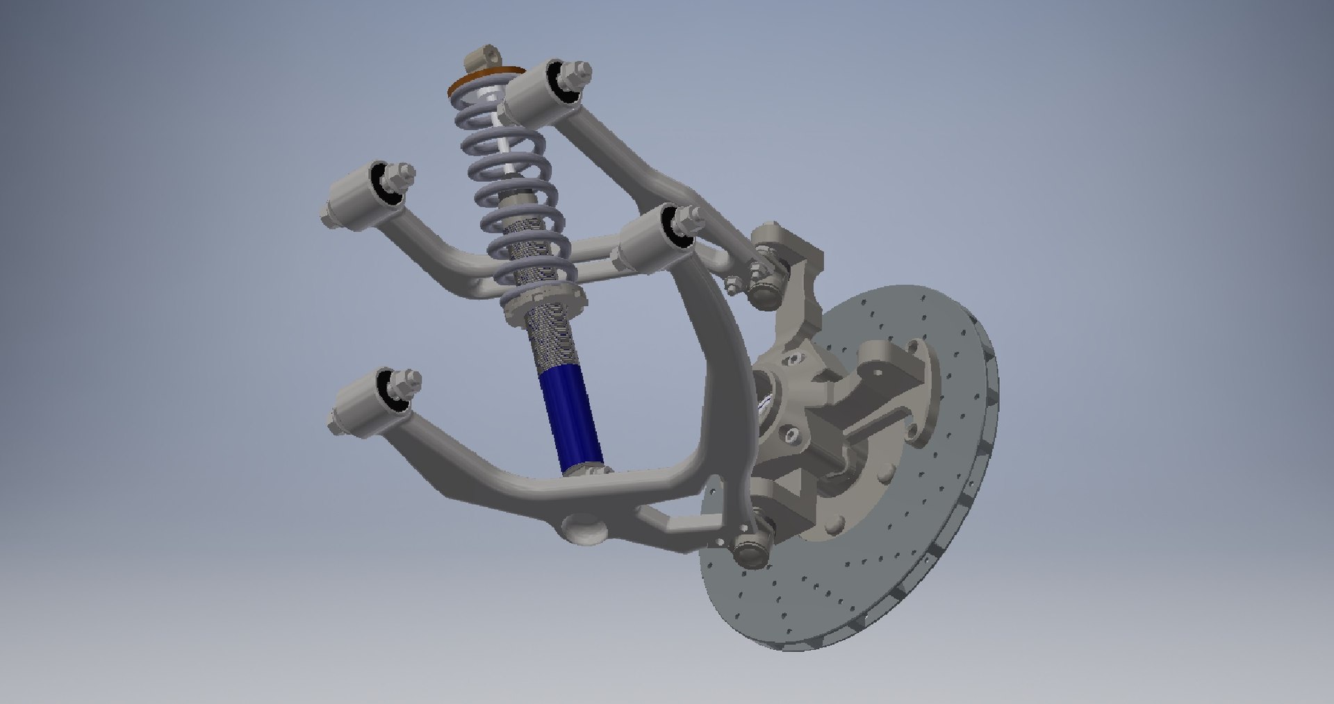 3D Front Double Wishbone Suspension Model - TurboSquid 2211777