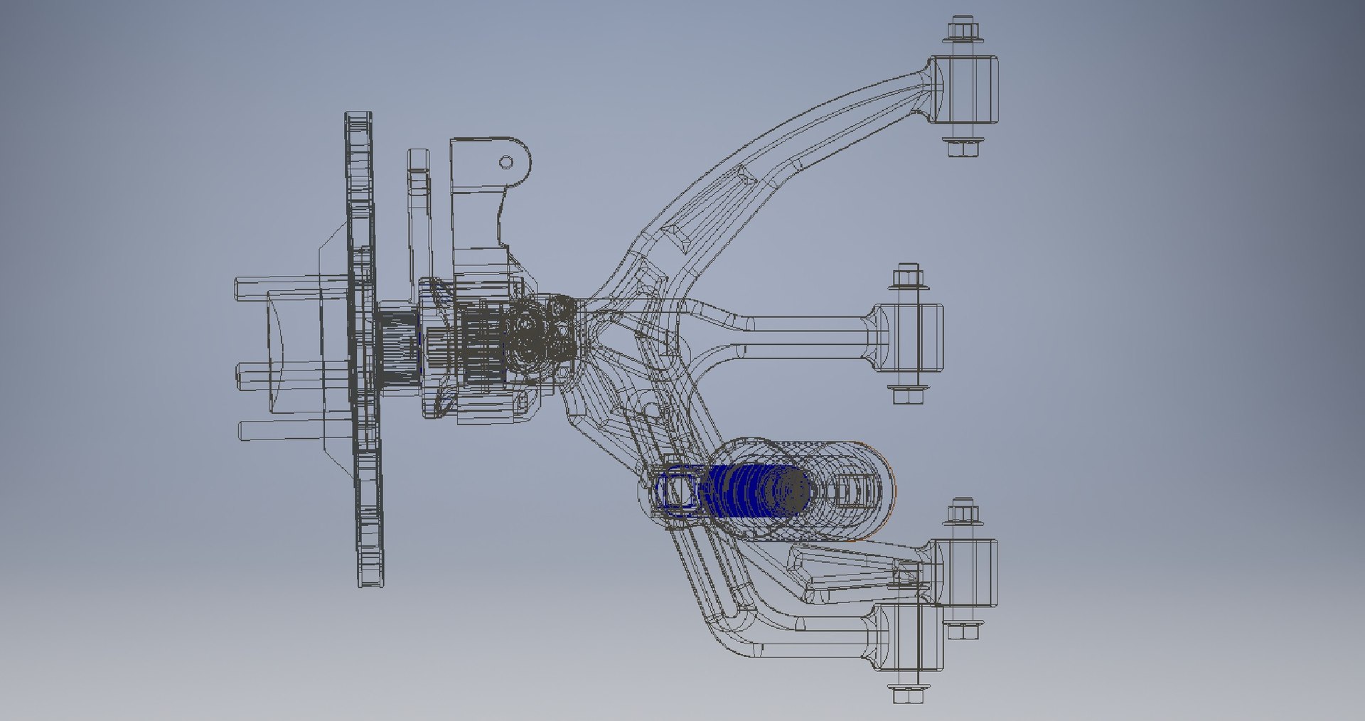3D Front Double Wishbone Suspension Model - TurboSquid 2211777