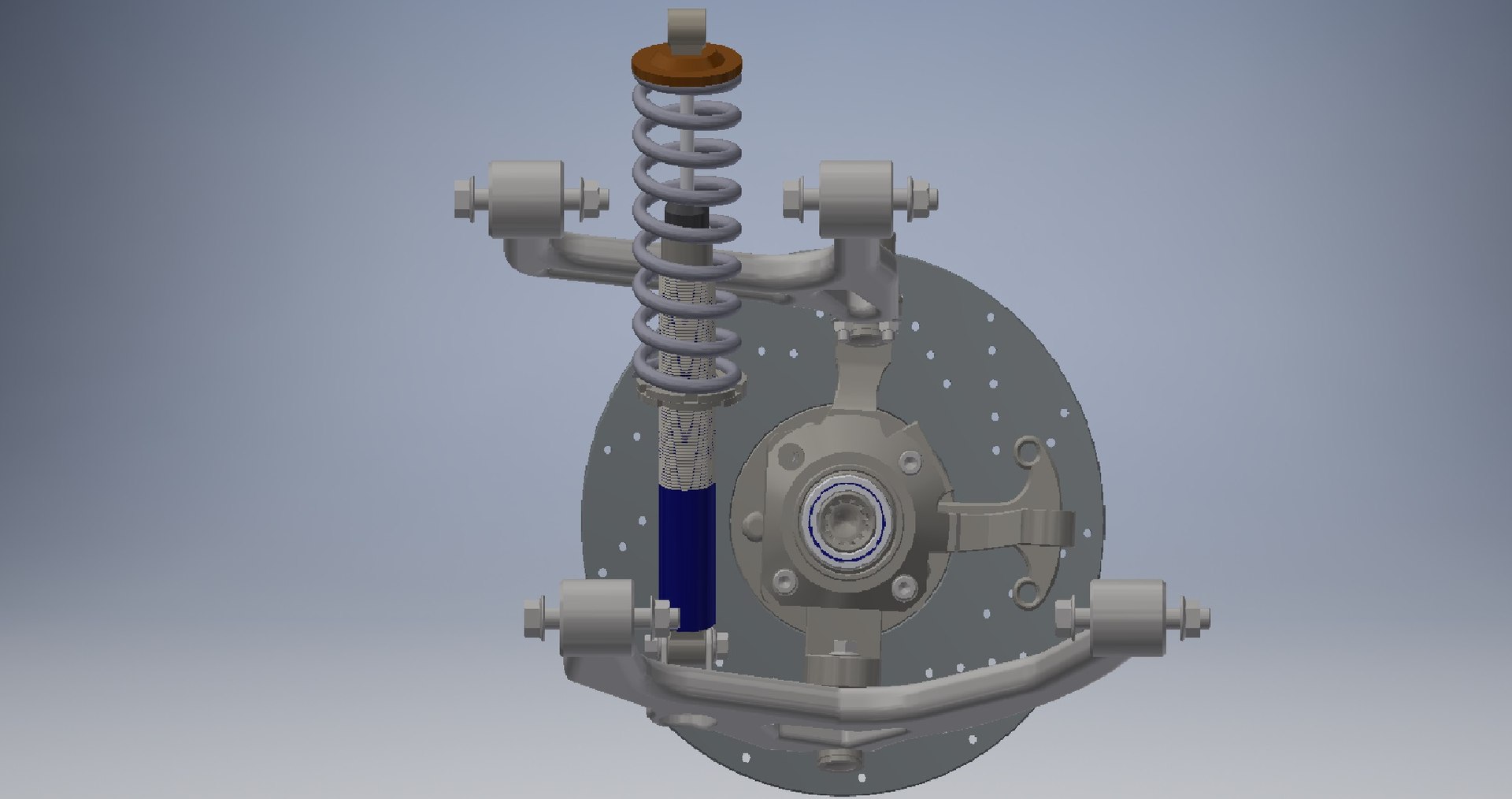 3D Front Double Wishbone Suspension Model - TurboSquid 2211777