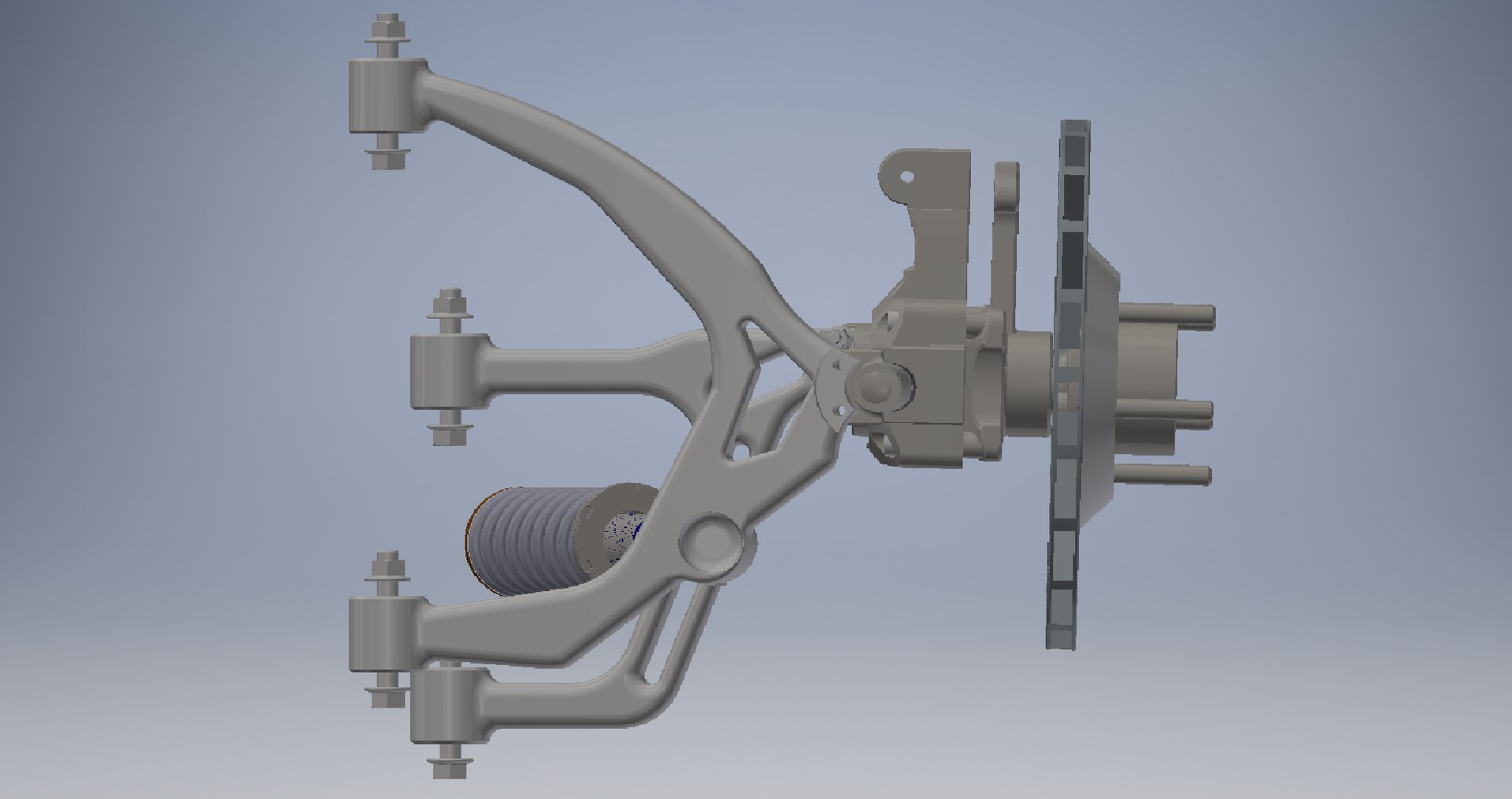 3D Front Double Wishbone Suspension Model - TurboSquid 2211777