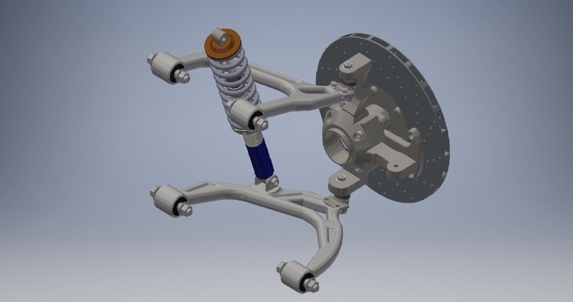 3D Front Double Wishbone Suspension Model - TurboSquid 2211777